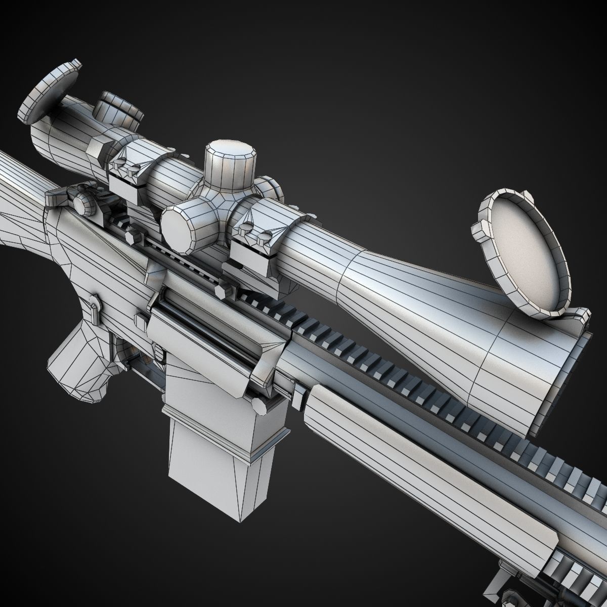 3D model M110 SASS VR / AR / low-poly | CGTrader