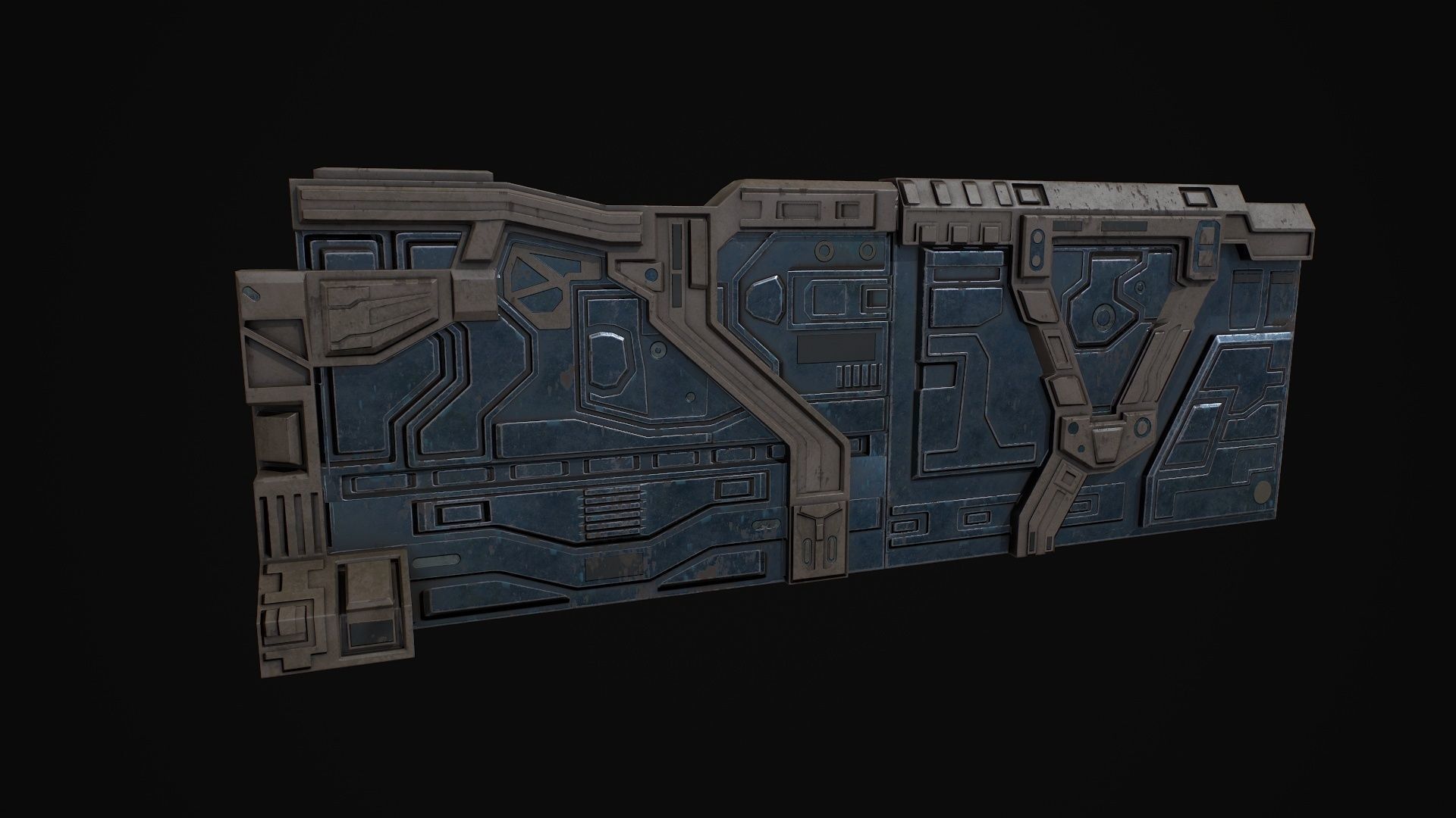 3D model Low poly wall pattern facade environment asset VR / AR / low ...