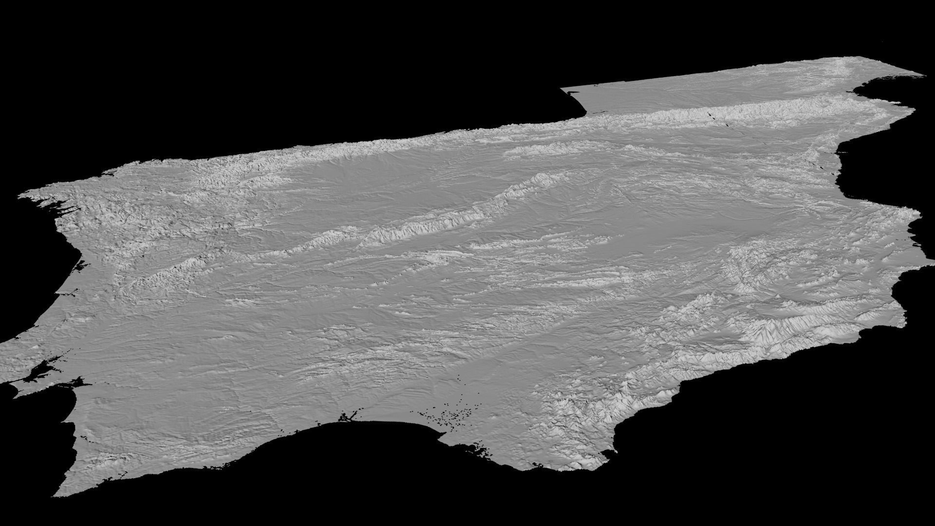 Spain Height maps free 3D model | CGTrader