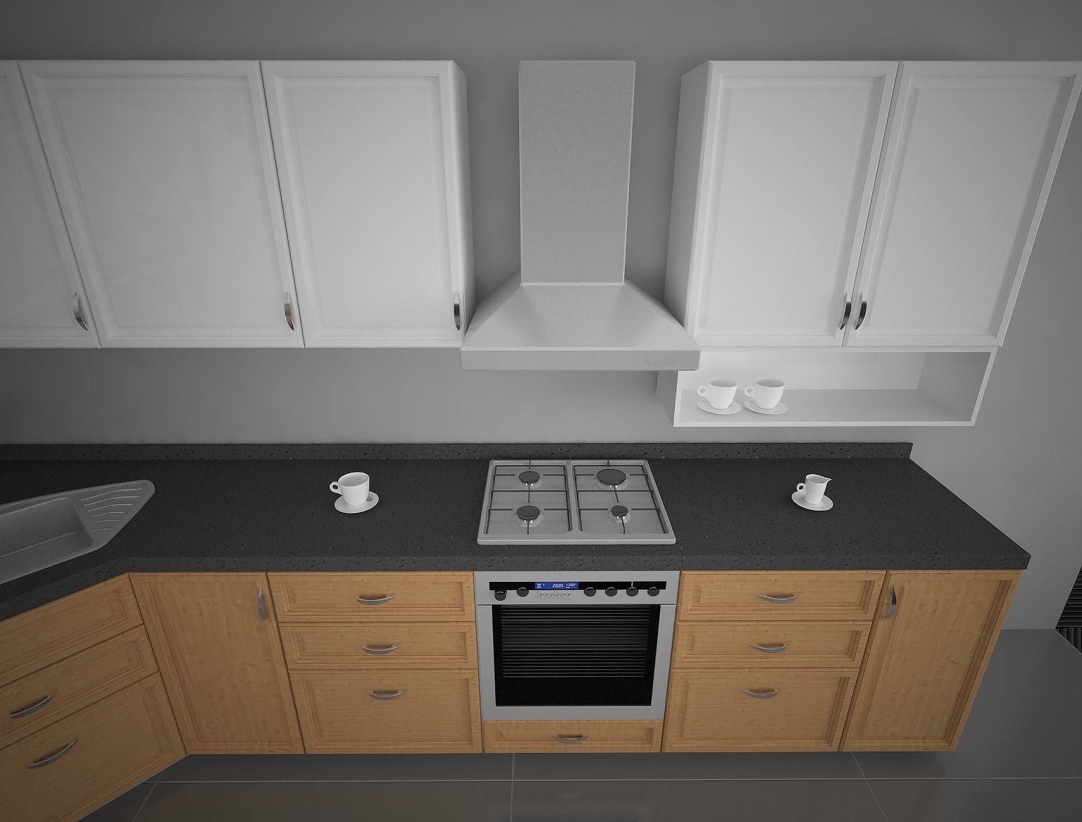 Semi classic Kitchen Set 3D model free 3D model | CGTrader