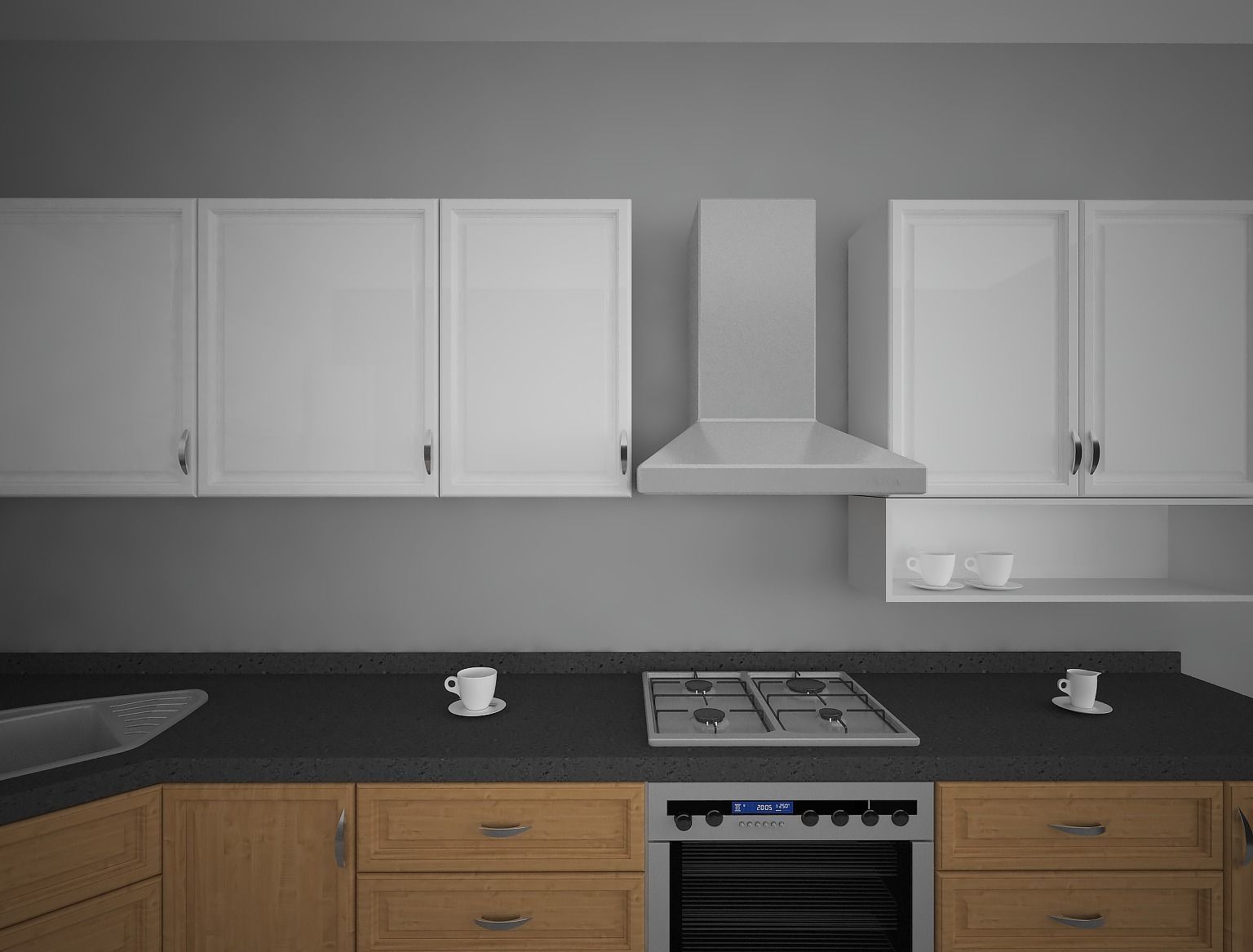 Semi classic Kitchen Set 3D model free 3D model | CGTrader