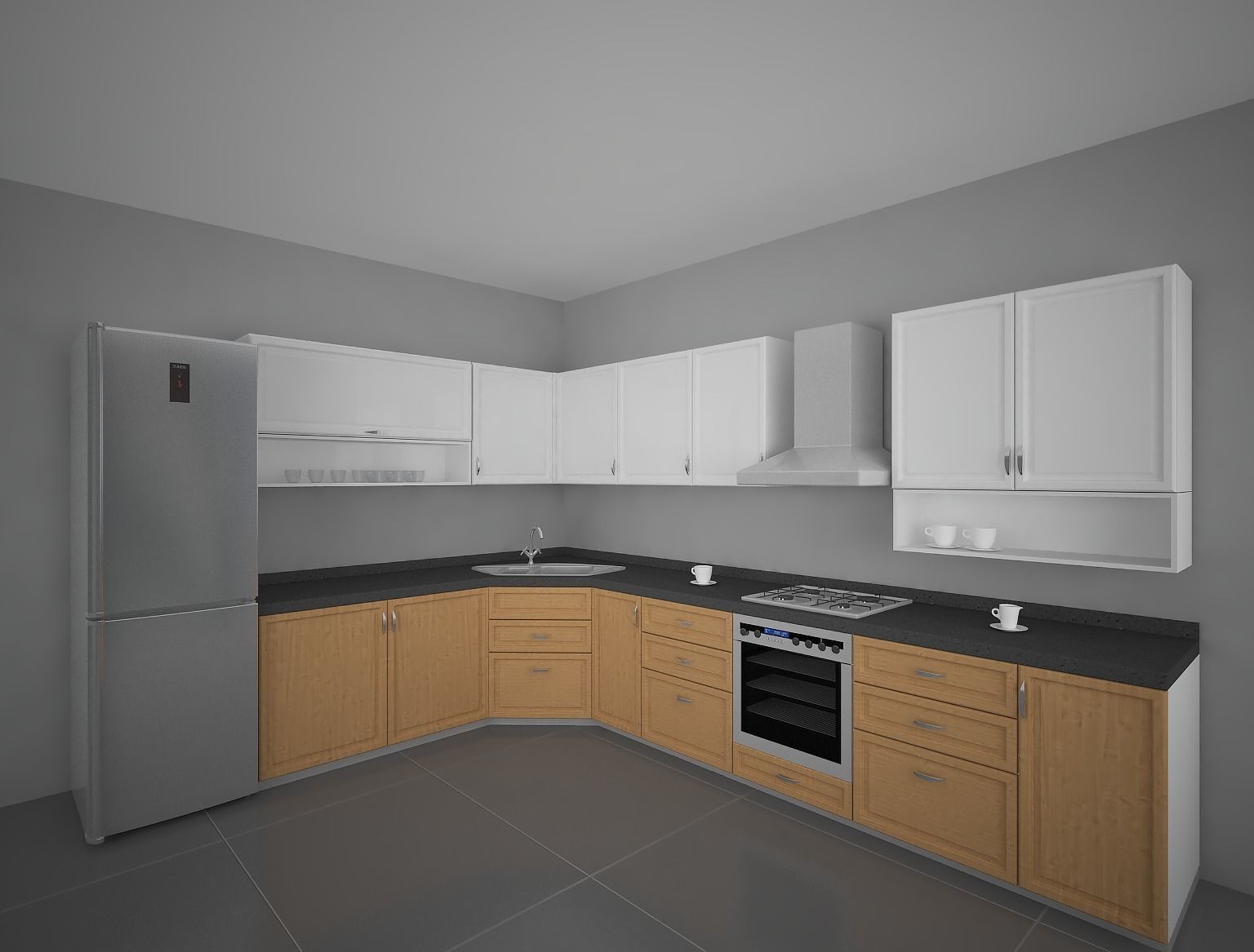 Semi classic Kitchen Set 3D model free 3D model | CGTrader