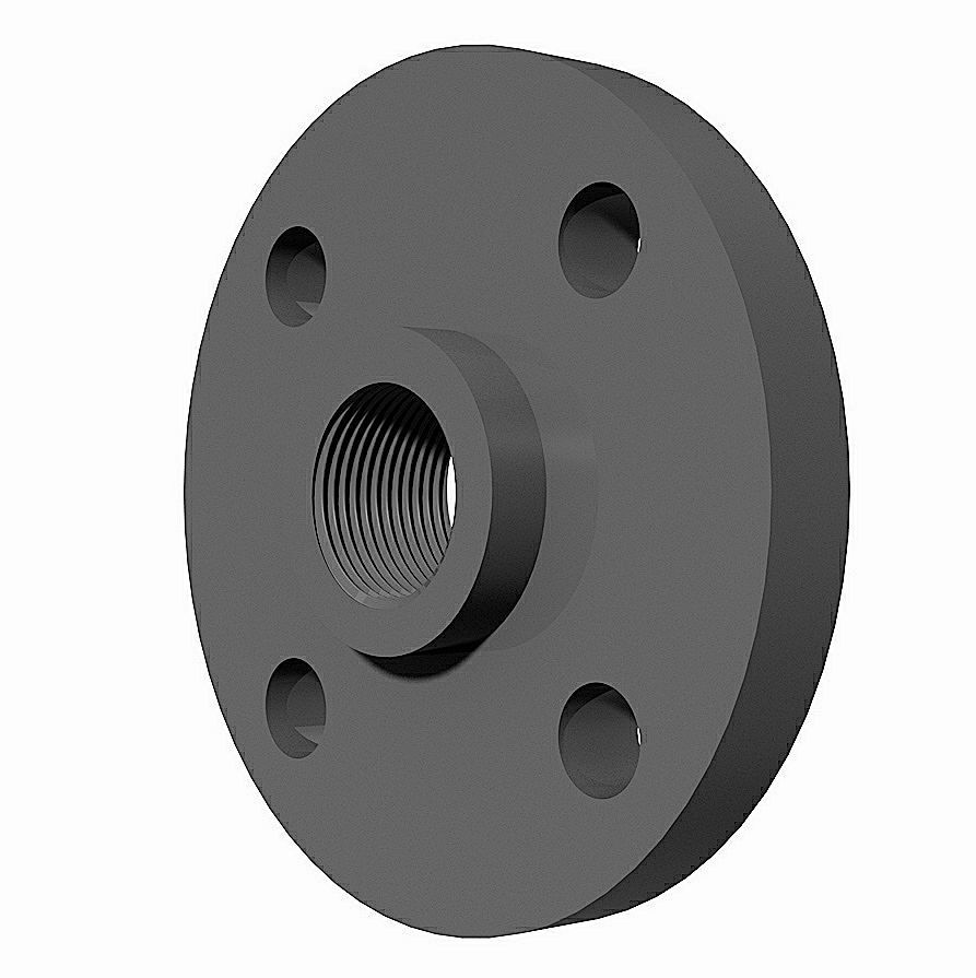 PVC Fixed Flanges - BSP Female Connection free 3D model | CGTrader