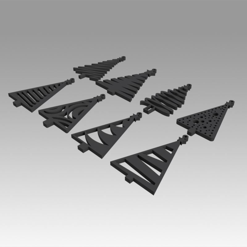 Christmas tree toy set 3D model | CGTrader