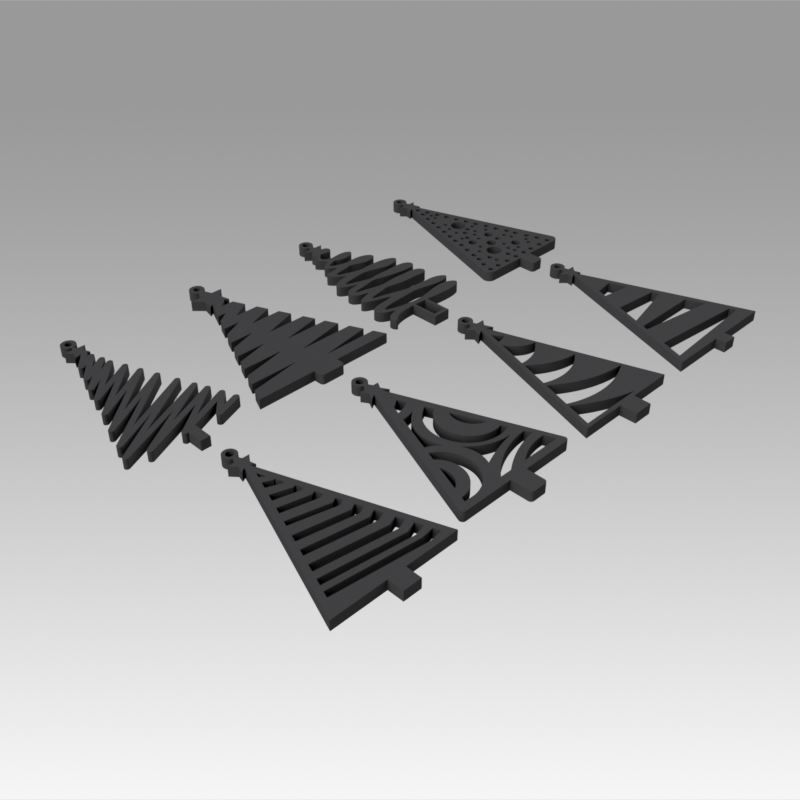 Christmas tree toy set 3D model | CGTrader