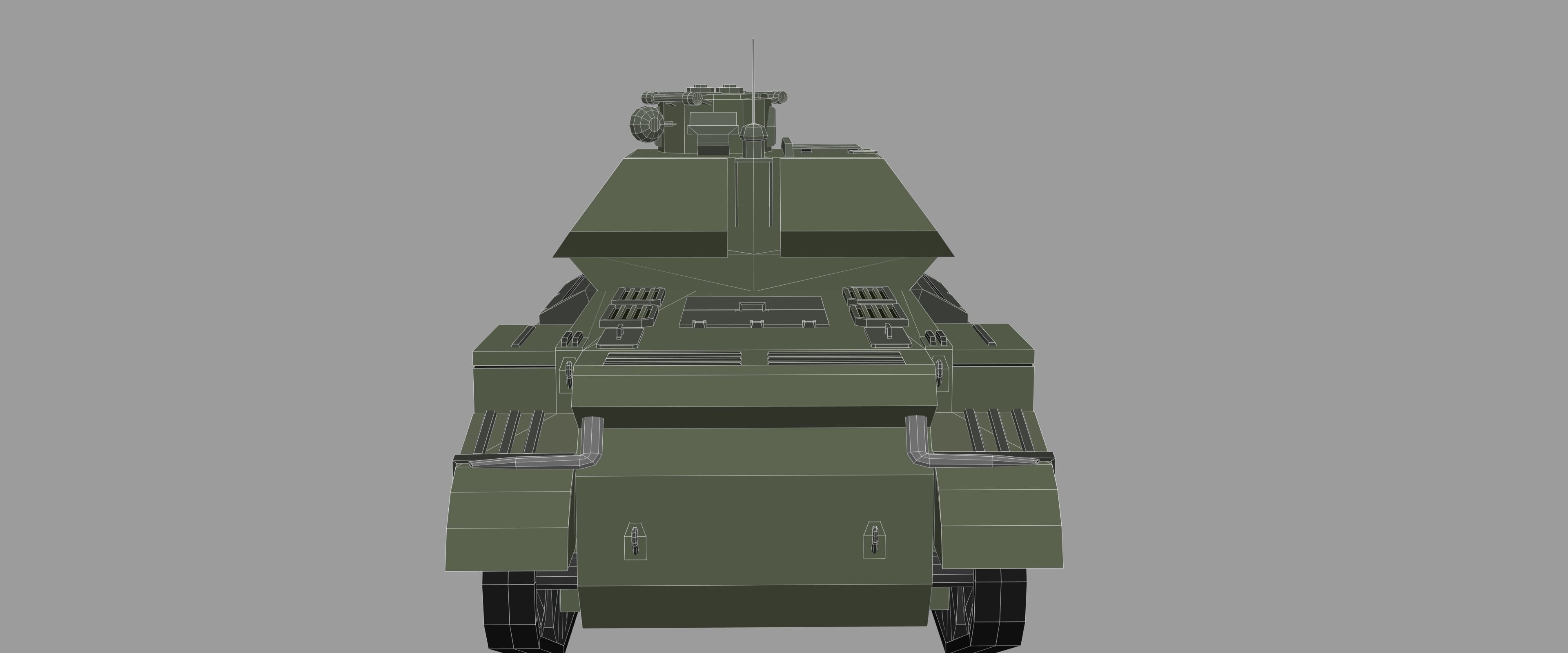 3D model A13 Cruiser Mk II Tank LowPoly Isometric VR / AR / low-poly ...