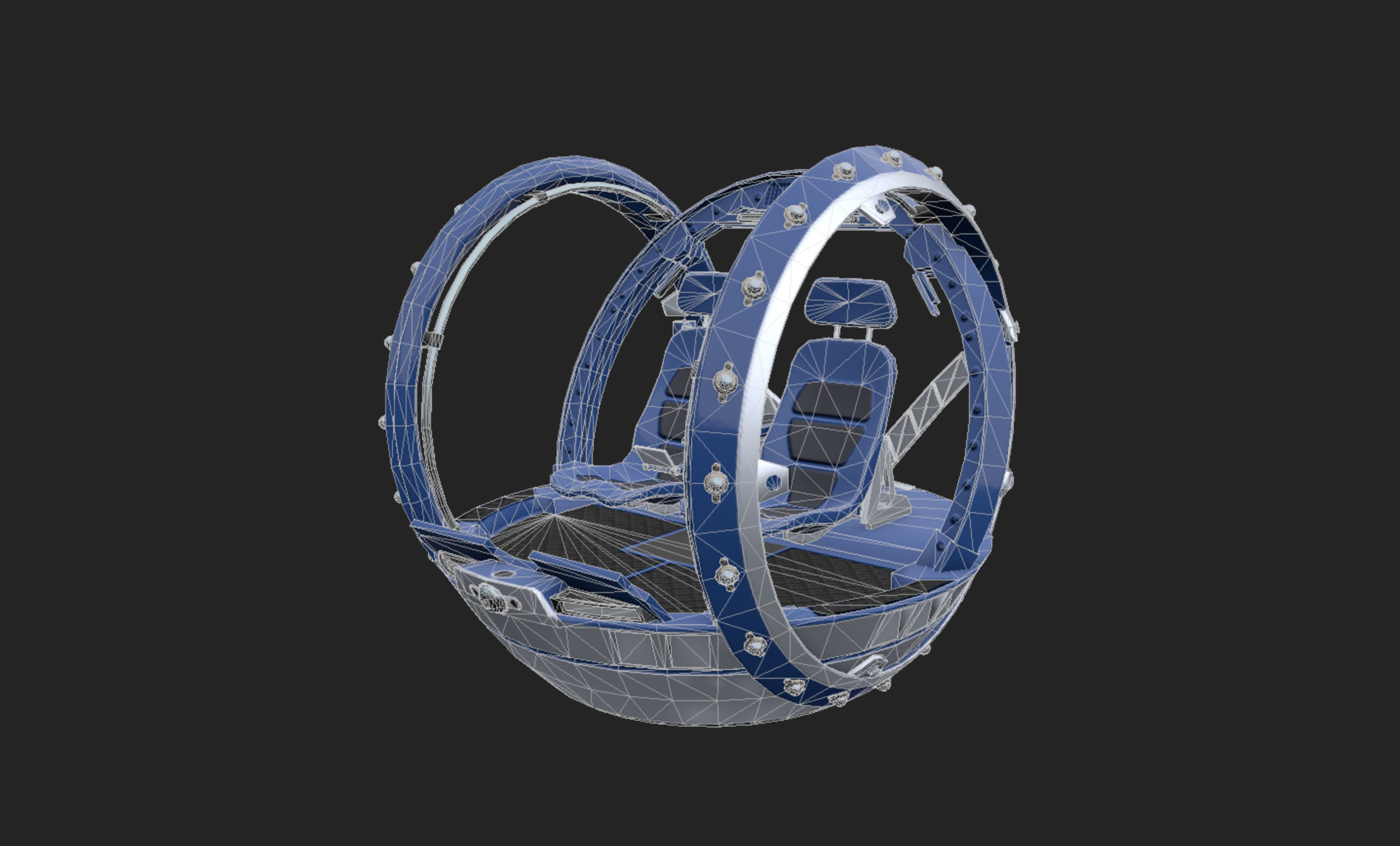3D model Gyrosphere interior of hovercraft VR / AR / low-poly | CGTrader