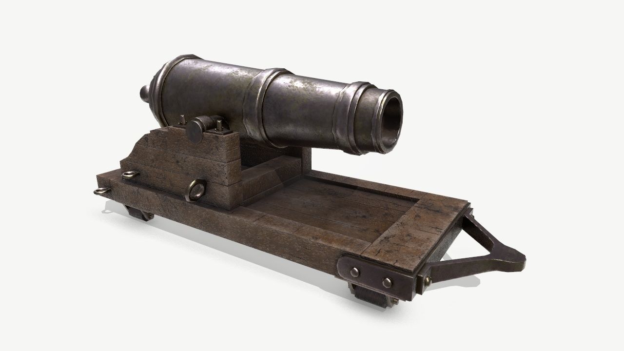 3D model Carronade VR / AR / low-poly | CGTrader