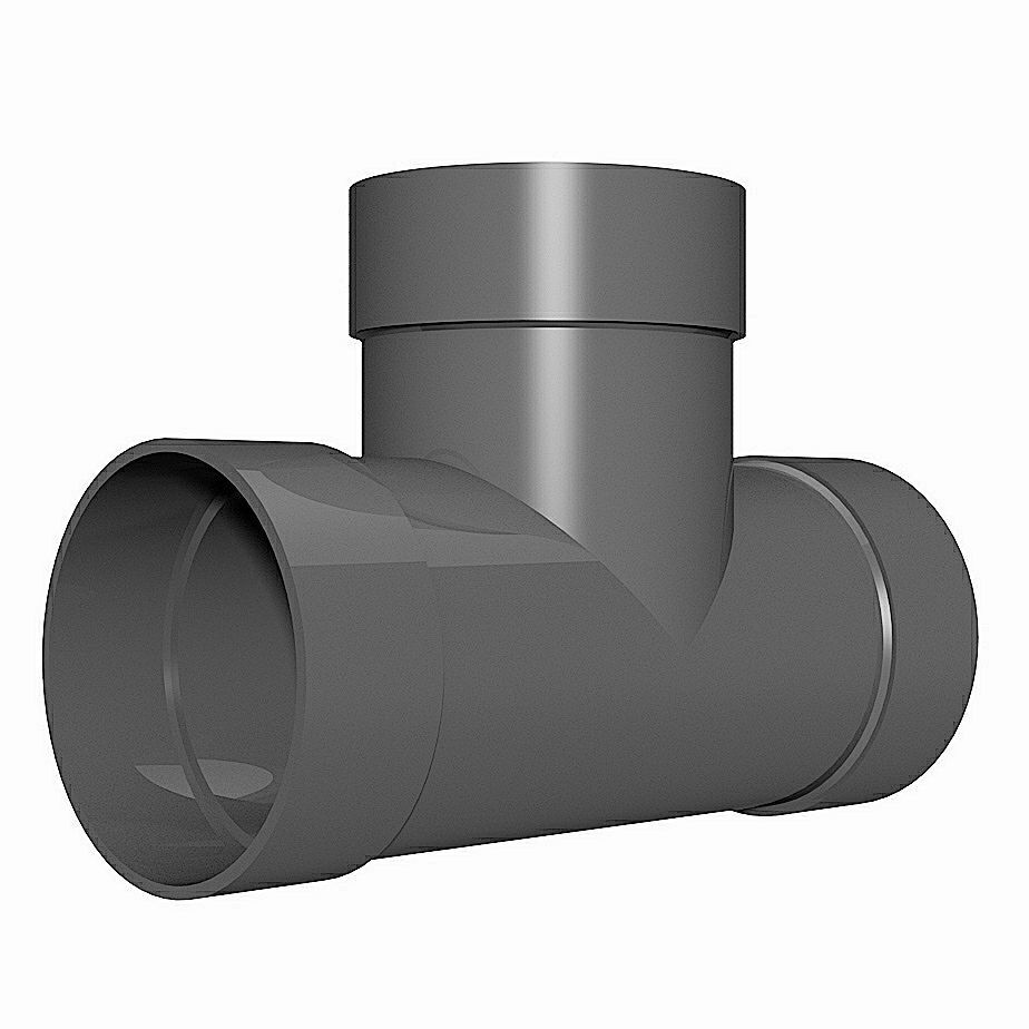 PVC Low Pressure Equal Tees - Socket Ends free 3D model | CGTrader