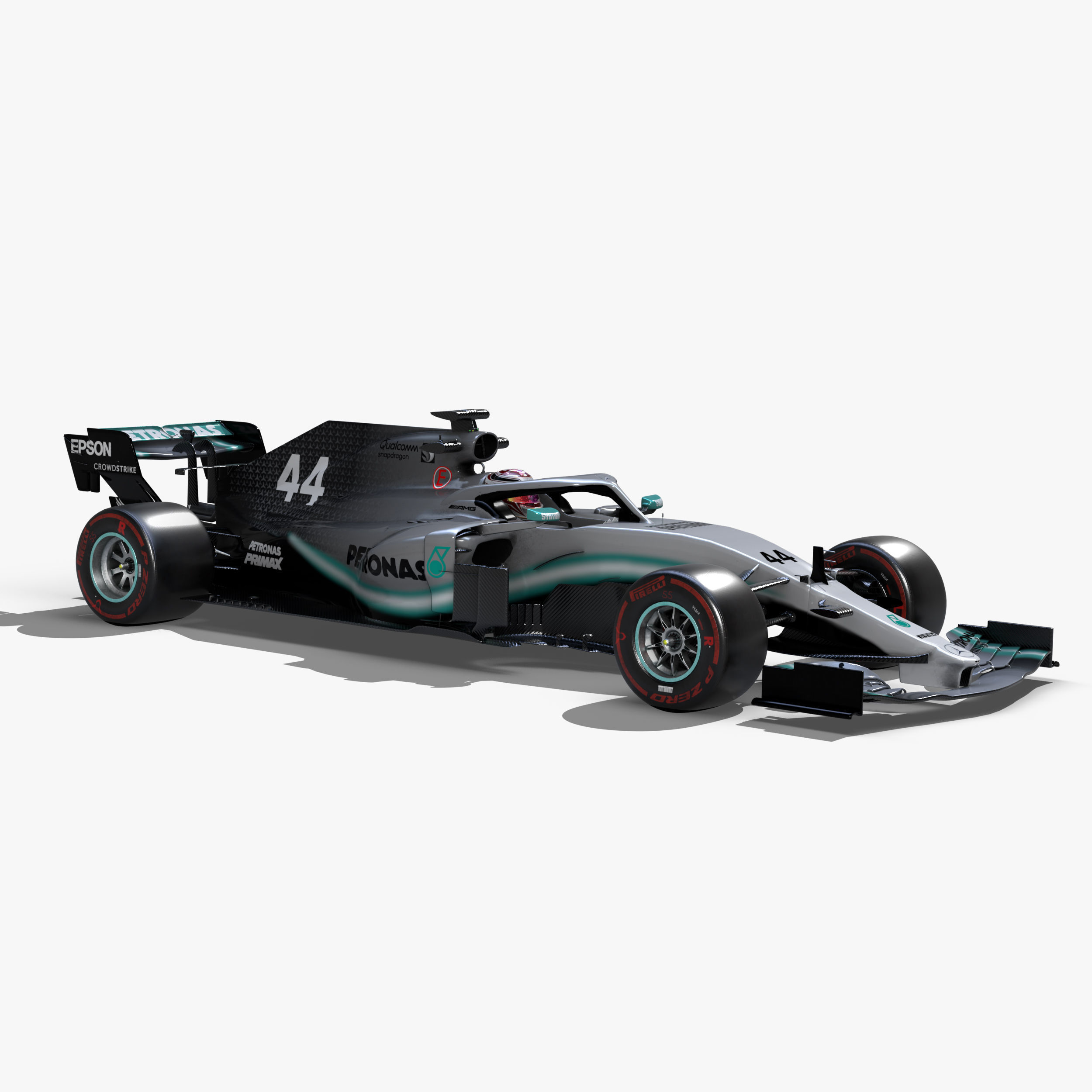 3D model Mercedes AMG F1 W10 EQ Power 2019 VR / AR / low-poly rigged ...