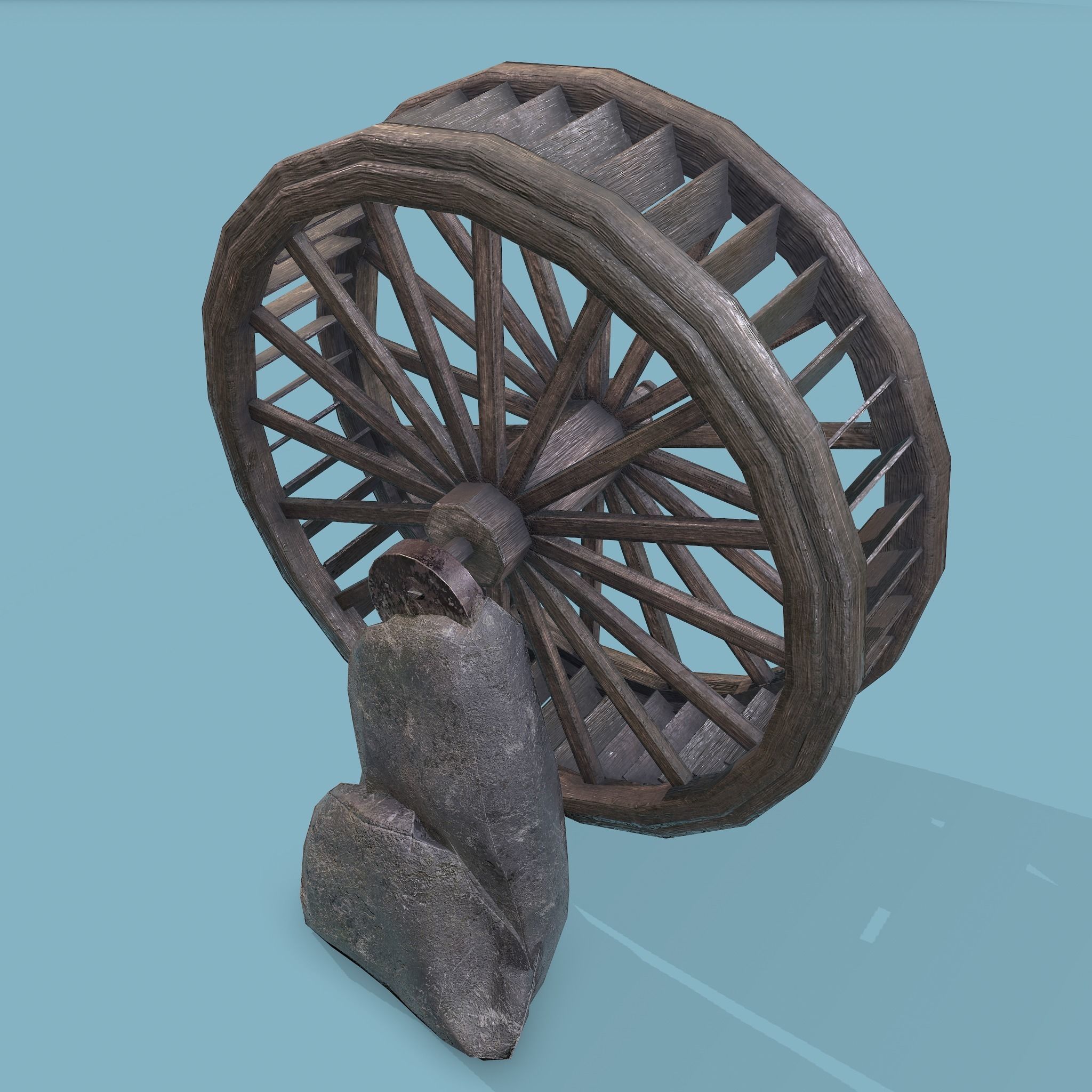 3D model Water Wheel Wooden VR / AR / low-poly | CGTrader