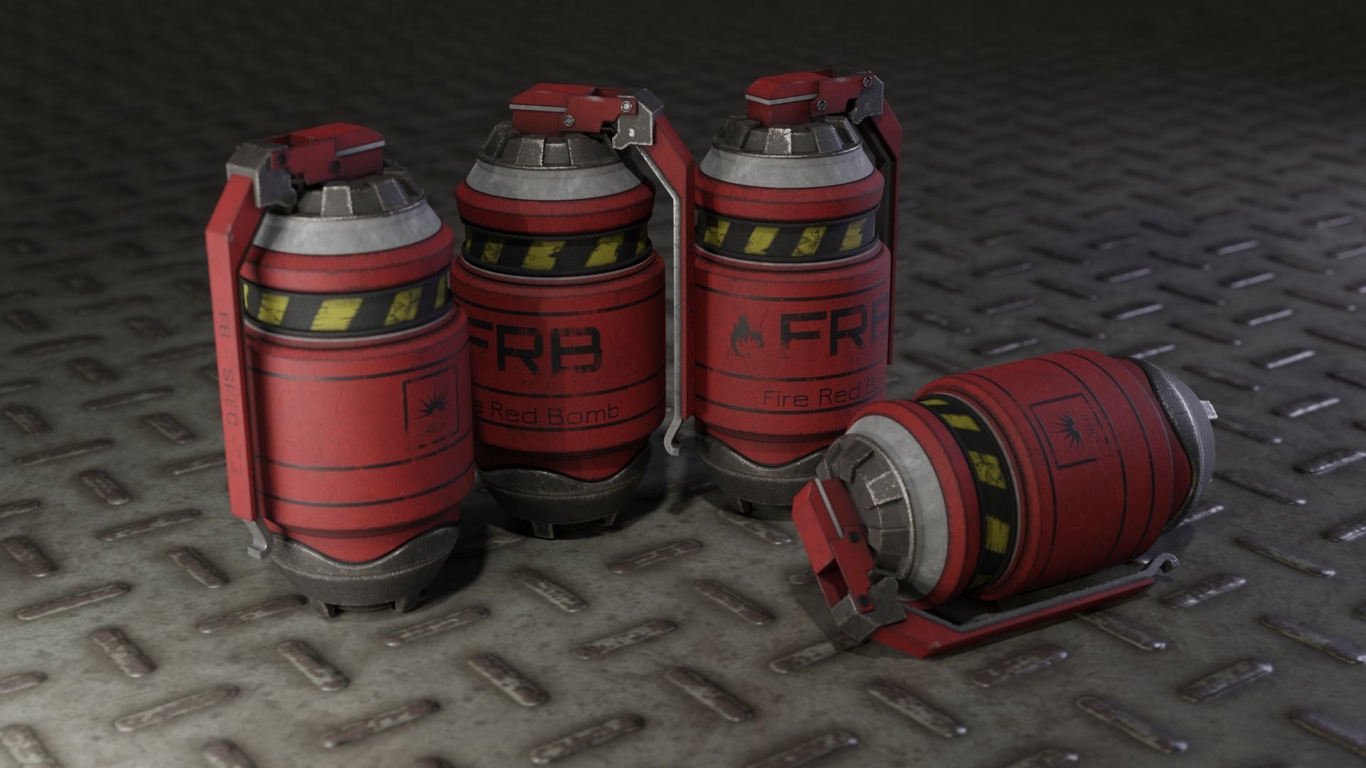 Sci Fi Grenade 3D model | CGTrader
