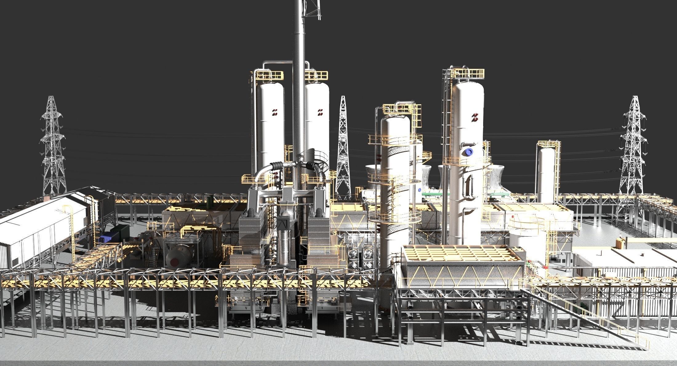 Oil Refinery 3D model | CGTrader