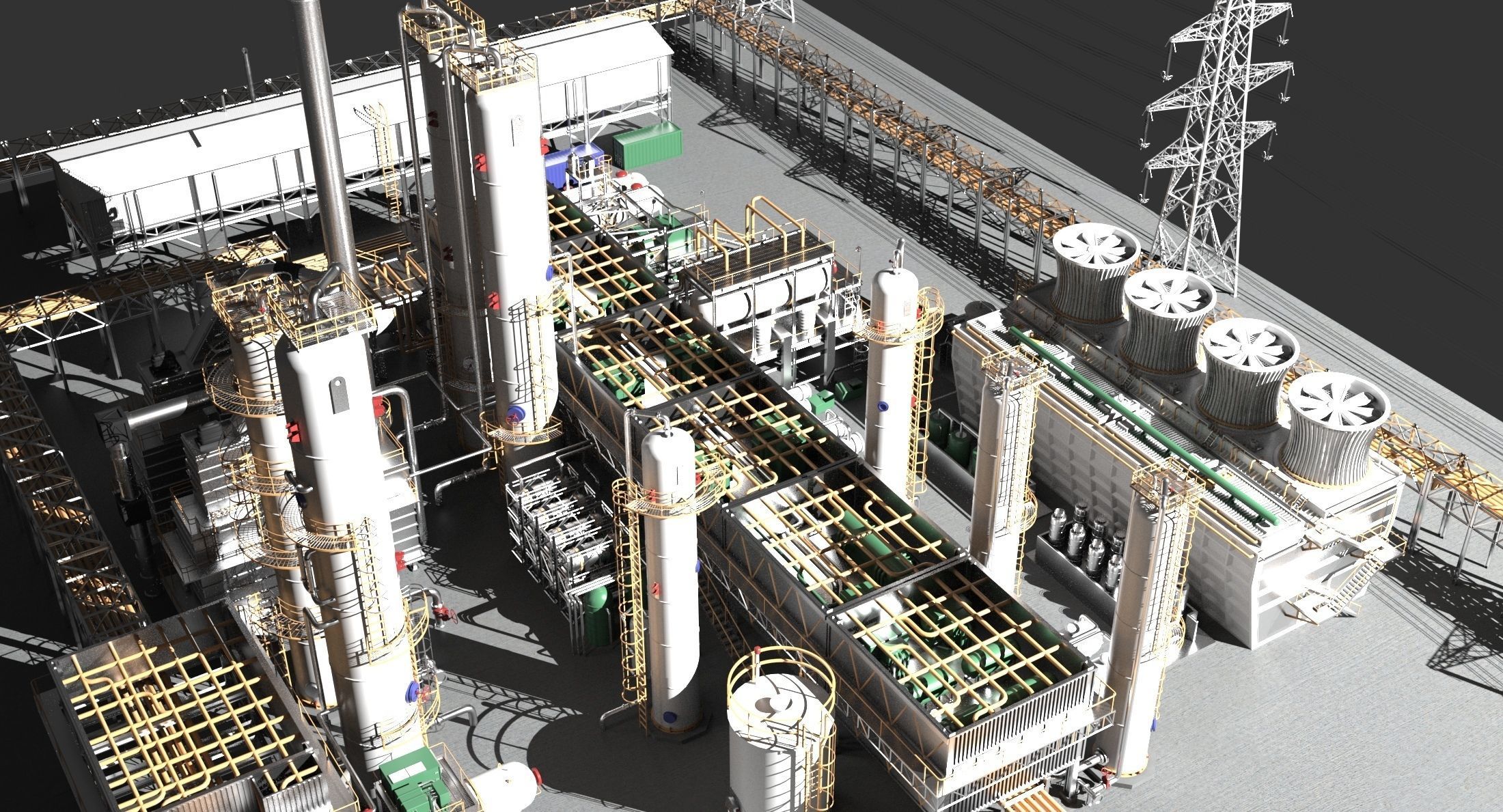 Oil Refinery 3D model | CGTrader