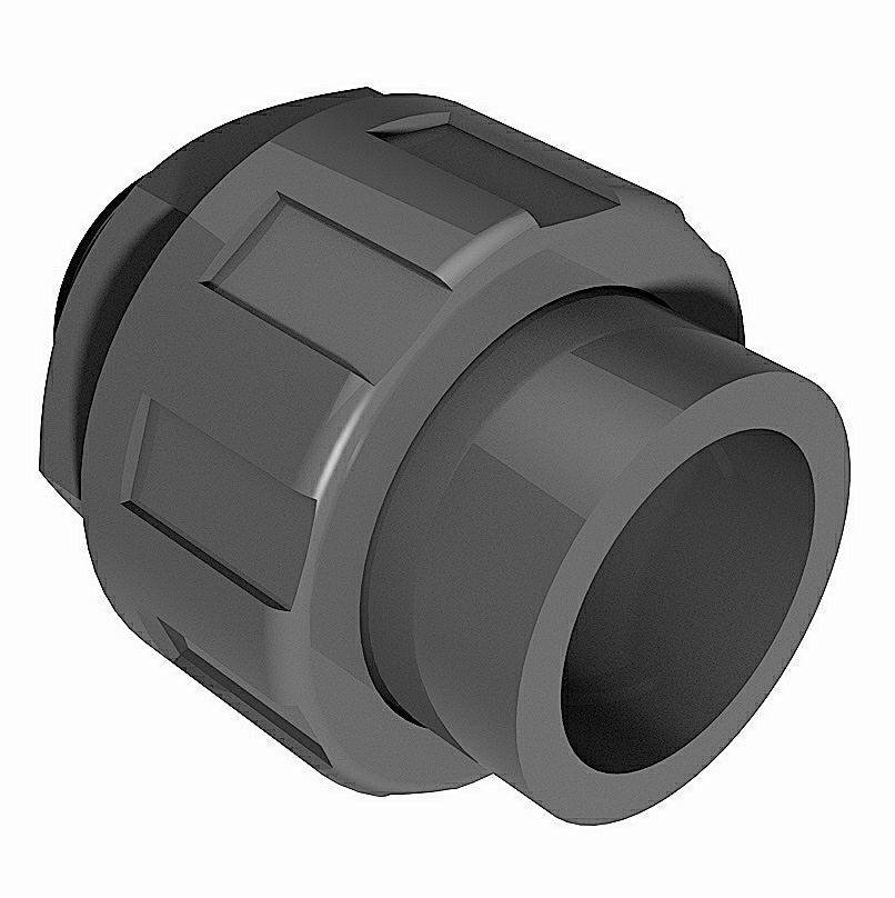 PVC Three Piece Unions - BSP Male x Socket End - free 3D model | CGTrader