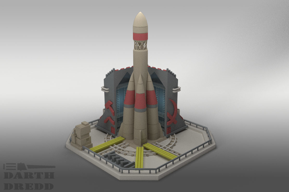 Red Alert 2 Soviet Nuclear Silo 3D model | CGTrader