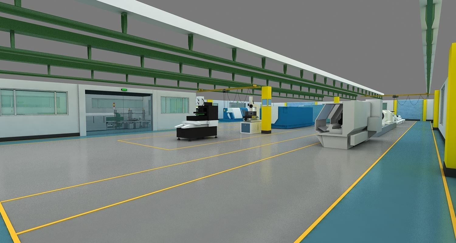 Factory floor plan 3D model | CGTrader