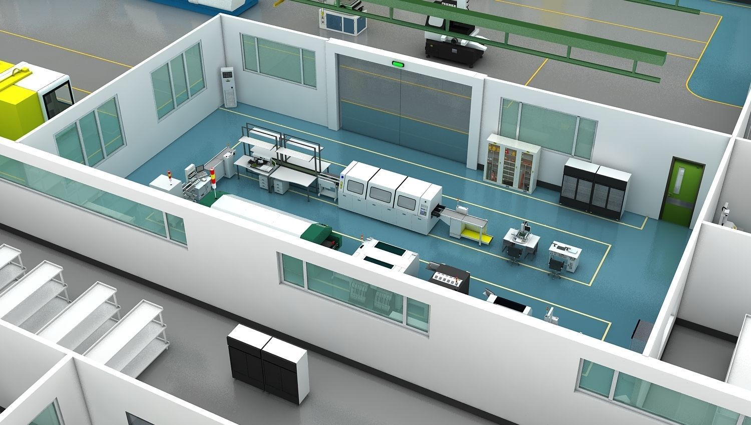 Factory floor plan 3D model | CGTrader