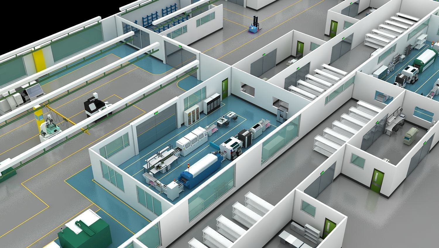 Factory floor plan 3D model | CGTrader