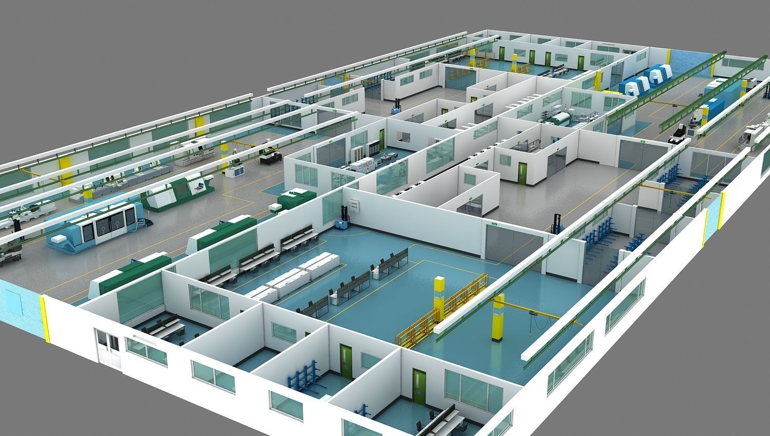 Factory floor plan 3D model | CGTrader