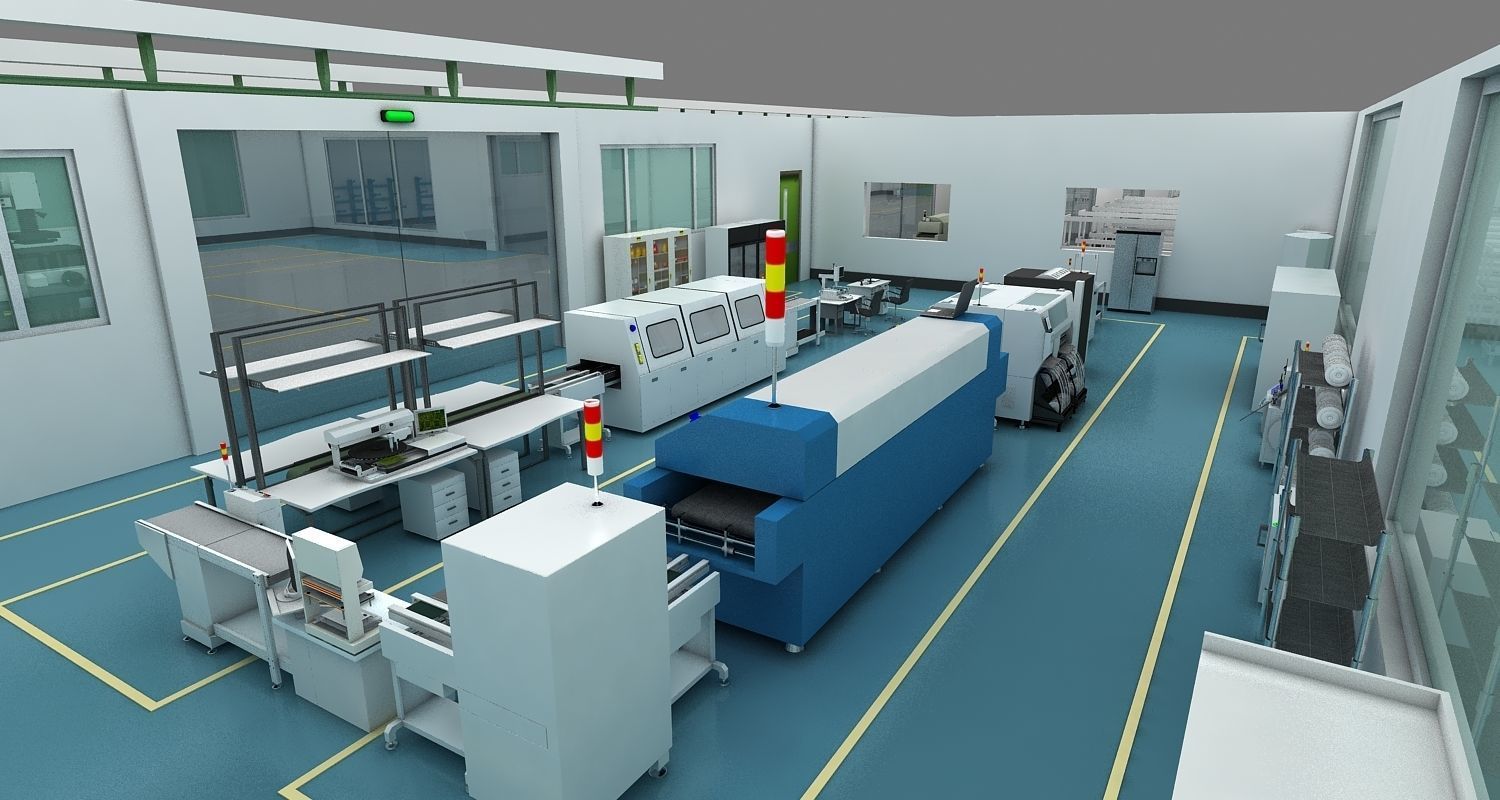 Factory floor plan 3D model | CGTrader