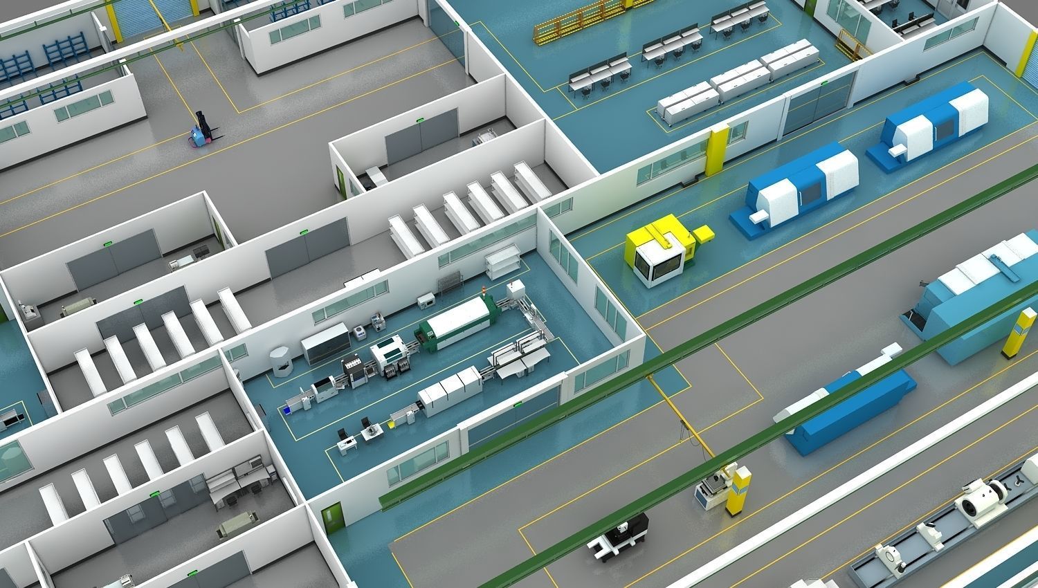 Factory floor plan 3D model | CGTrader