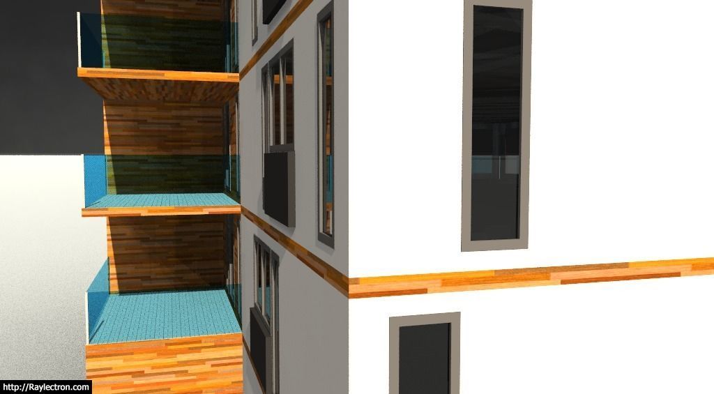 G3 Modern Style Apartment Building 3D model rigged | CGTrader