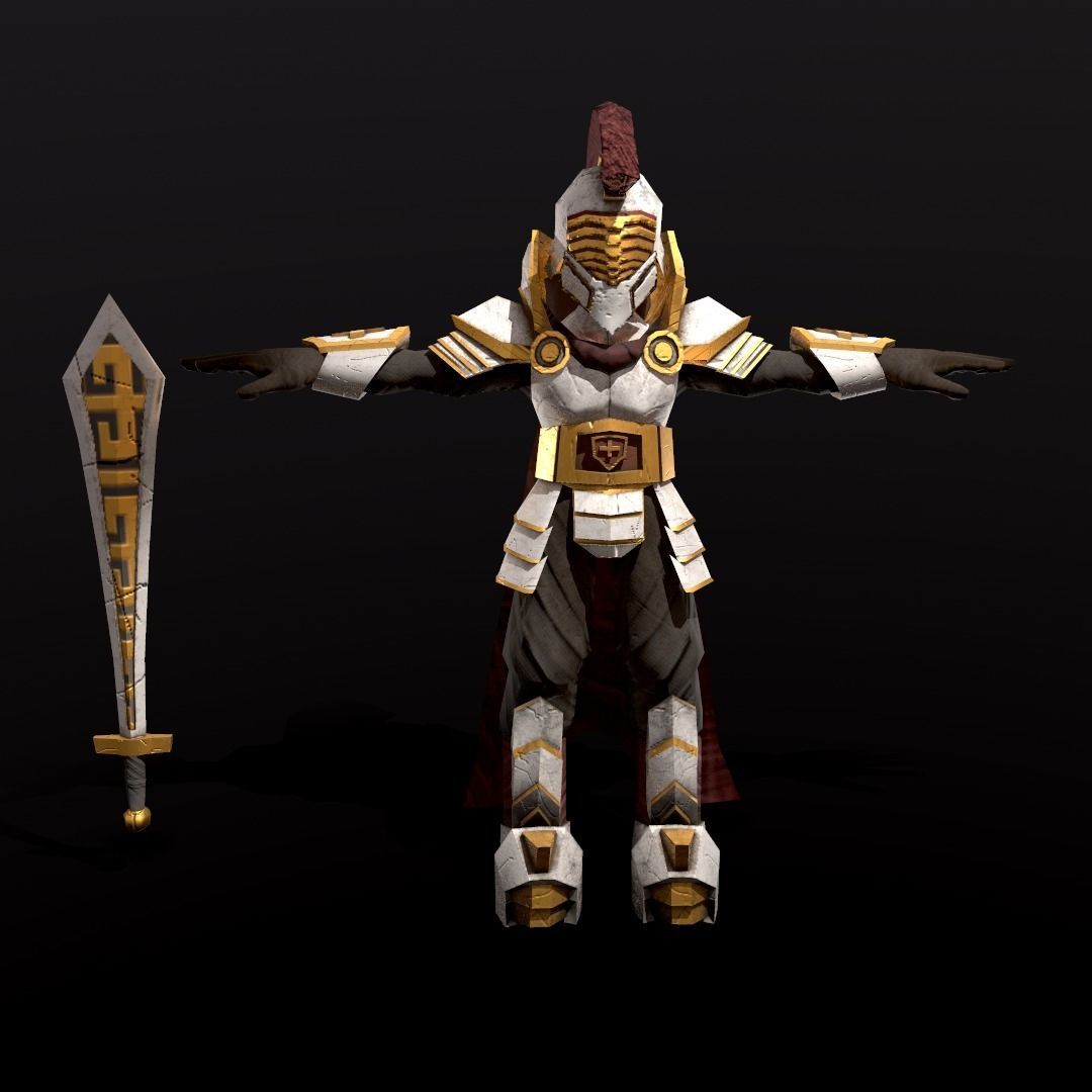 3D model Spartan Paladin Stylized Character VR / AR / low-poly | CGTrader
