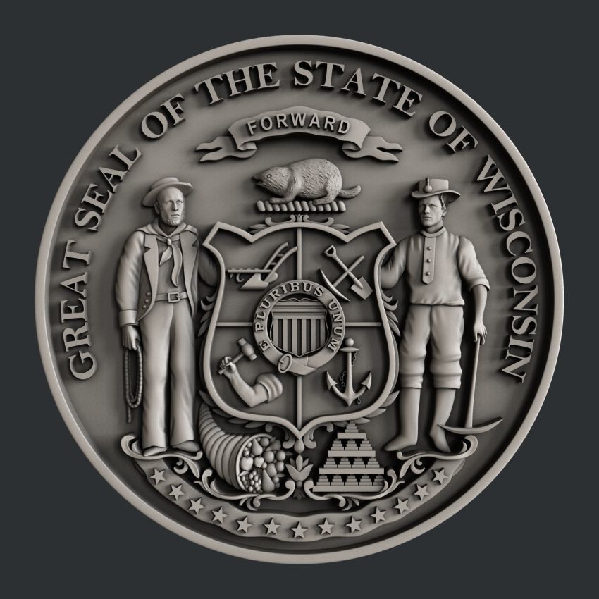 3d STL models for CNC router seal Wisconsin 3D model | CGTrader