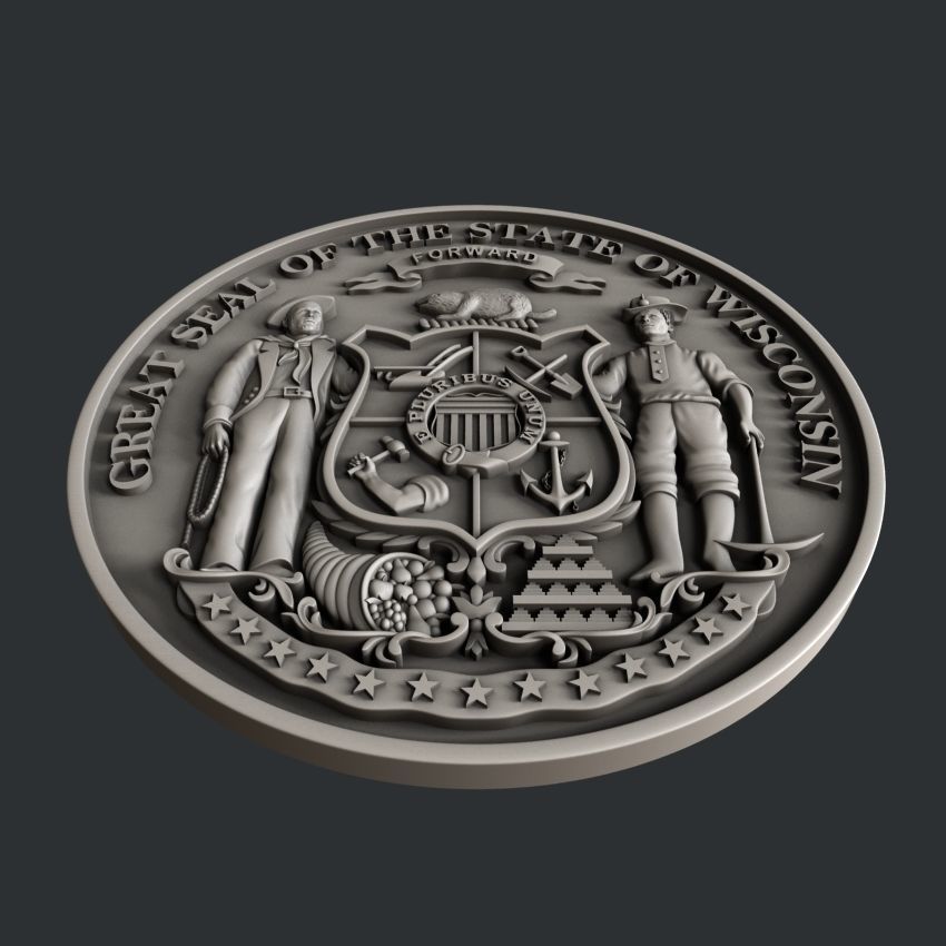 3d STL models for CNC router seal Wisconsin 3D model | CGTrader