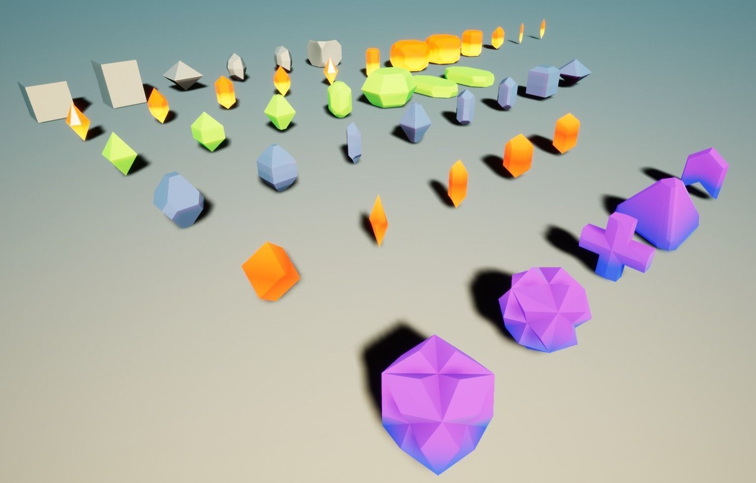 3D model 43 Mineral Base Shapes - Crystal Rock VR / AR / low-poly ...