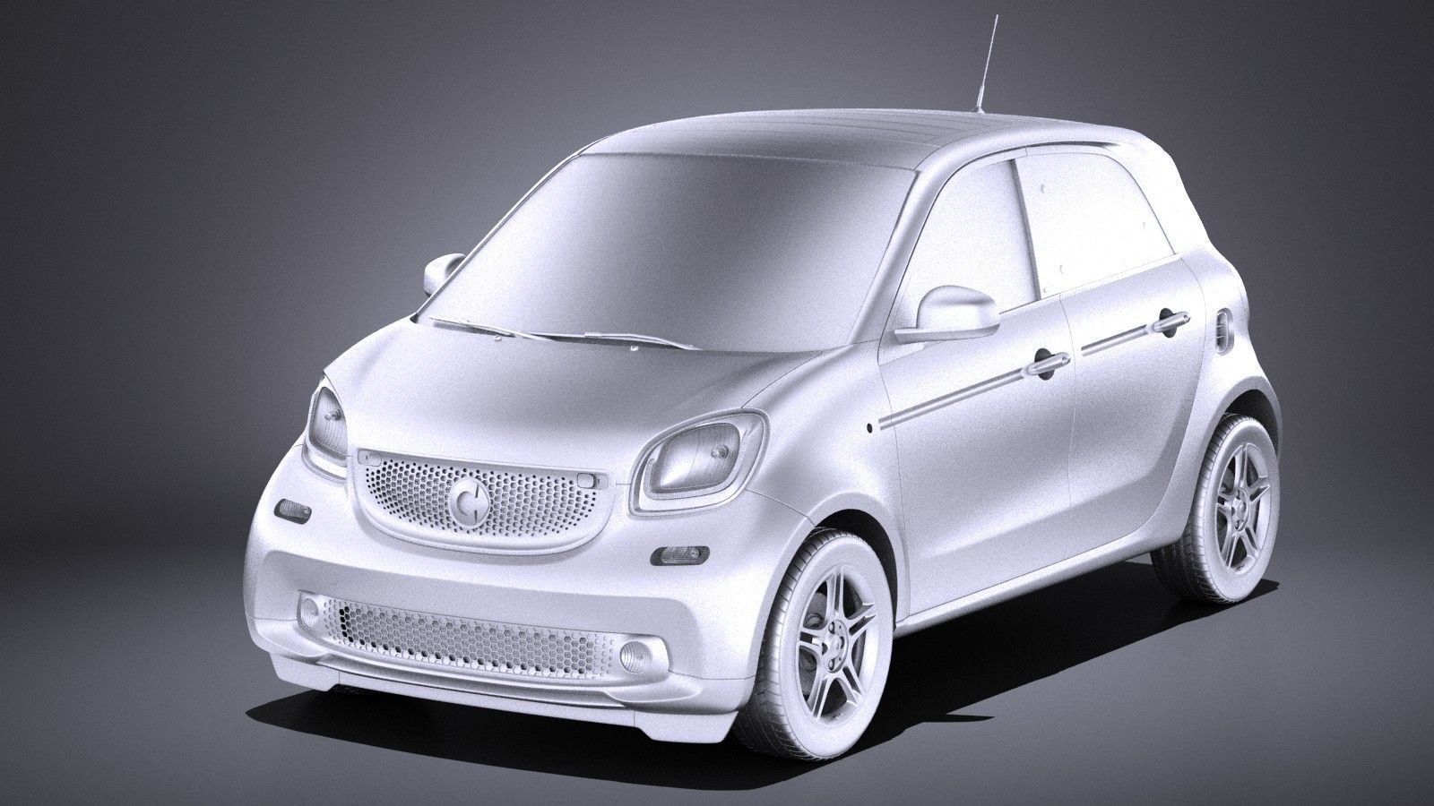 Smart Forfour 2016 VRAY 3D model | CGTrader