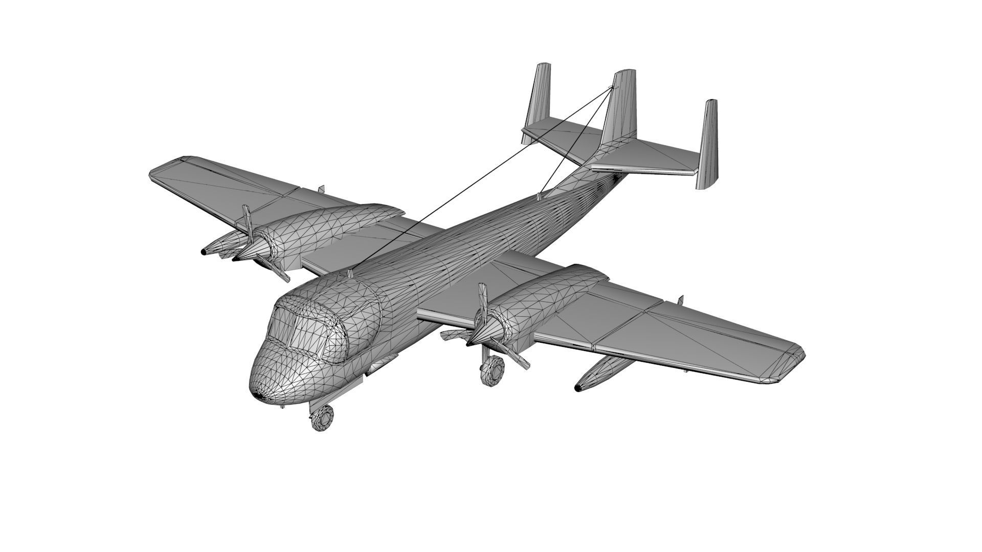 3D model Lowpoly OV-1 Mohawk 3D Model VR / AR / low-poly | CGTrader