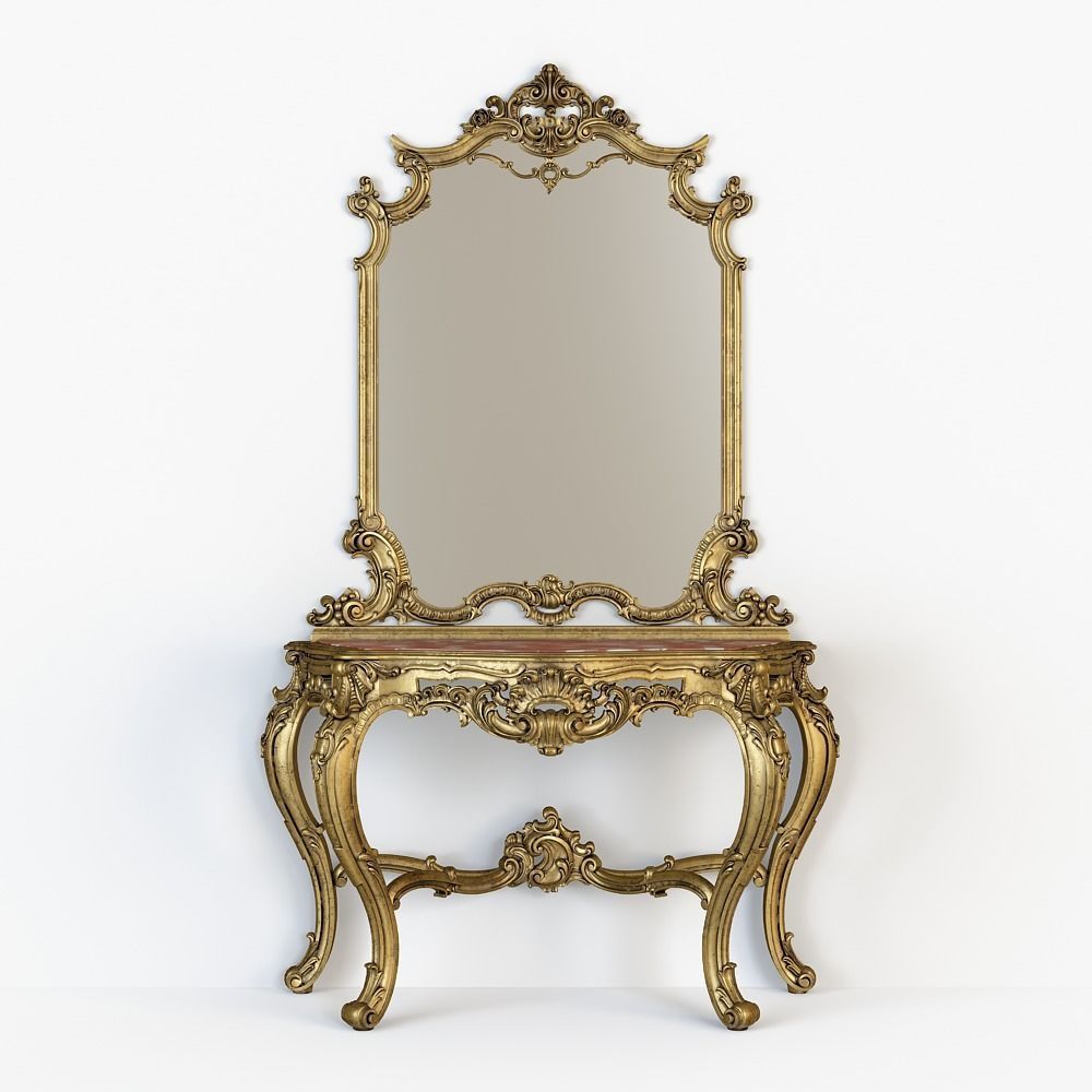classic console table for cnc and viz 3D model | CGTrader
