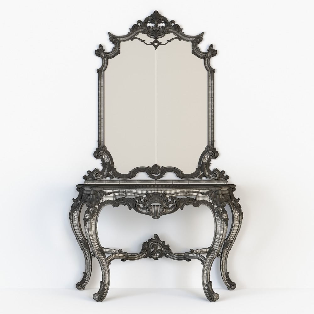classic console table for cnc and viz 3D model | CGTrader