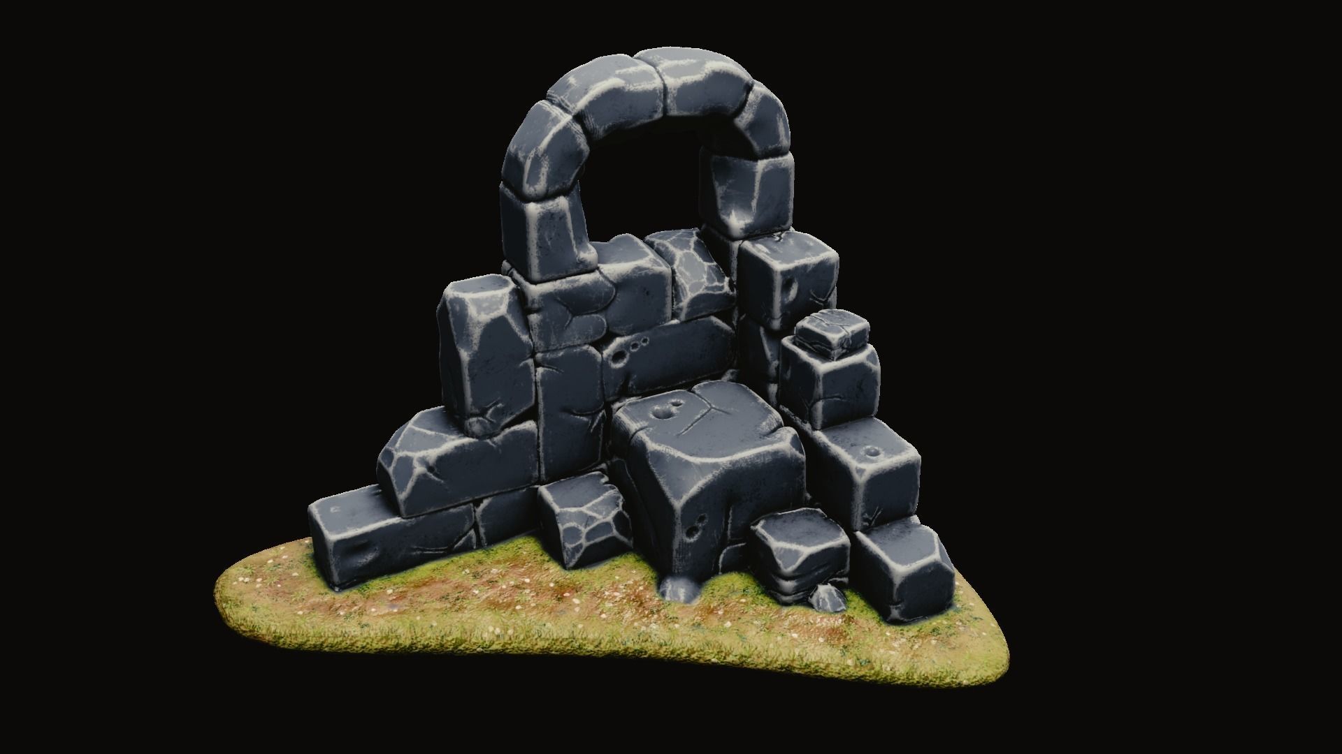 Stylized Ruins 3D Printable Models - Scatter Terrain Set 3D model 3D ...