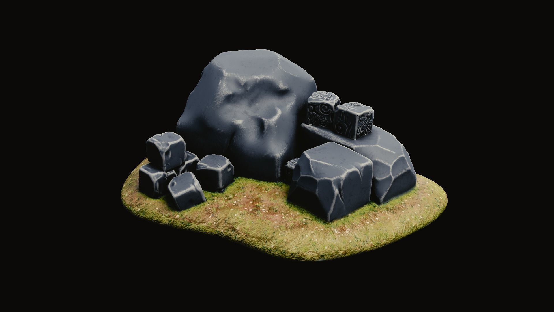 Stylized Ruins 3D Printable Models - Scatter Terrain Set 3D model 3D ...