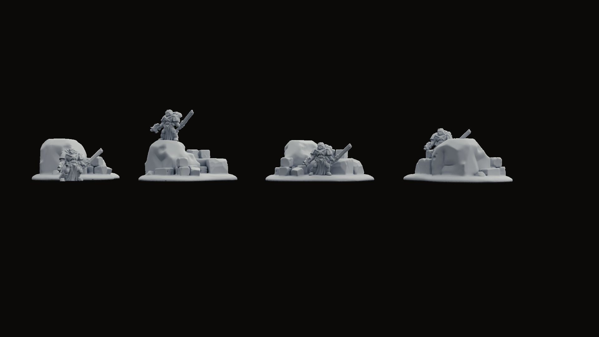 Stylized Ruins 3D Printable Models - Scatter Terrain Set 3D model 3D ...