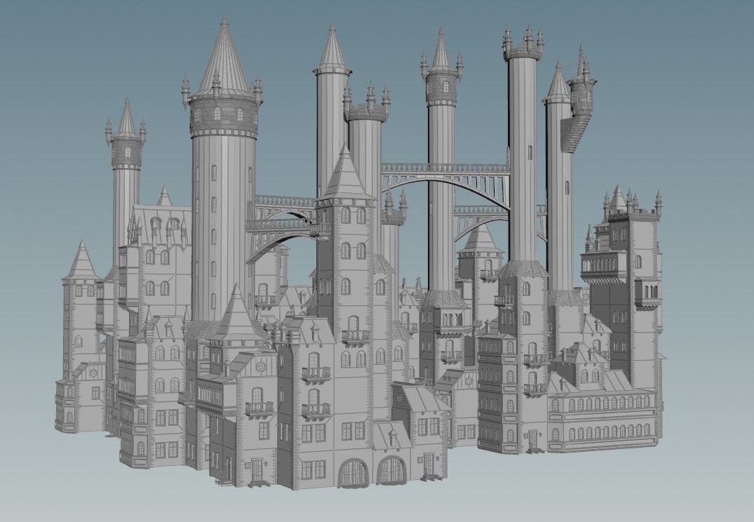 Procedural generator of random castles 3D model | CGTrader