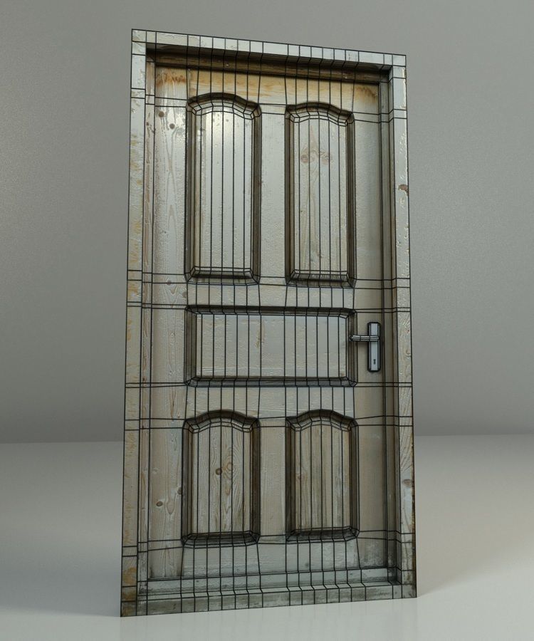 3D model very simple model of an old door VR / AR / low-poly | CGTrader