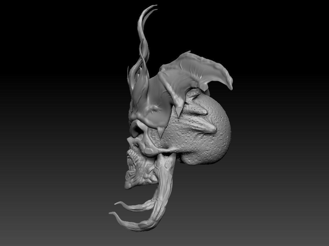 Demon Skull 3D model 3D printable | CGTrader