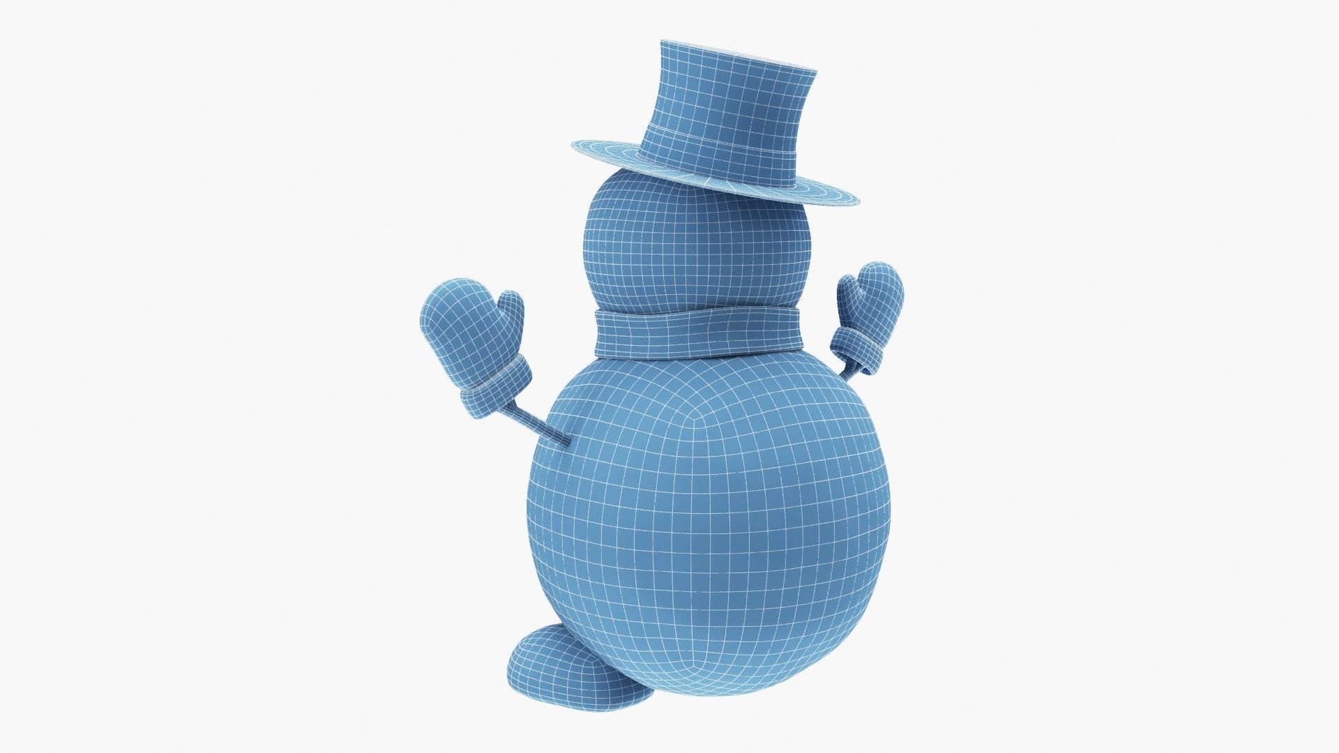 3D model Snowman wearing hat and scarf VR / AR / low-poly | CGTrader