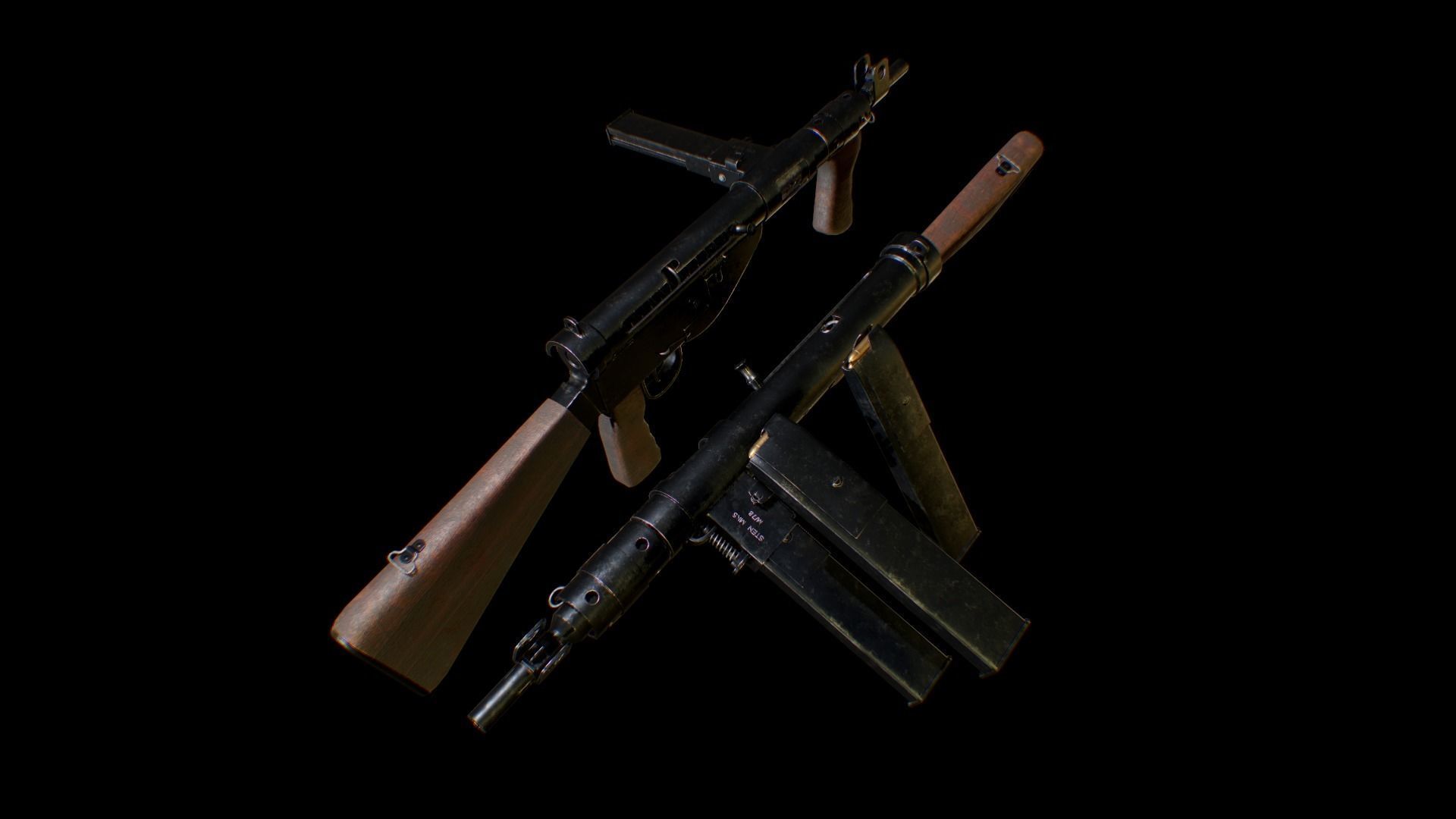 Sten MK5 free VR / AR / low-poly 3D model | CGTrader