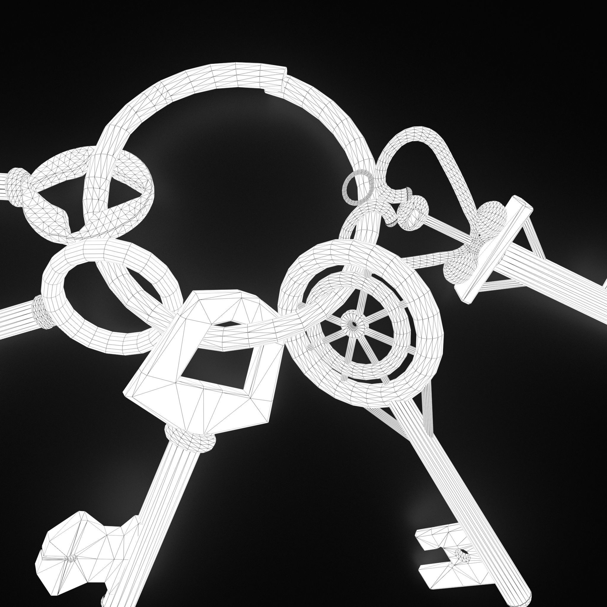 Medieval Keys Ring of Keys 3D model | CGTrader