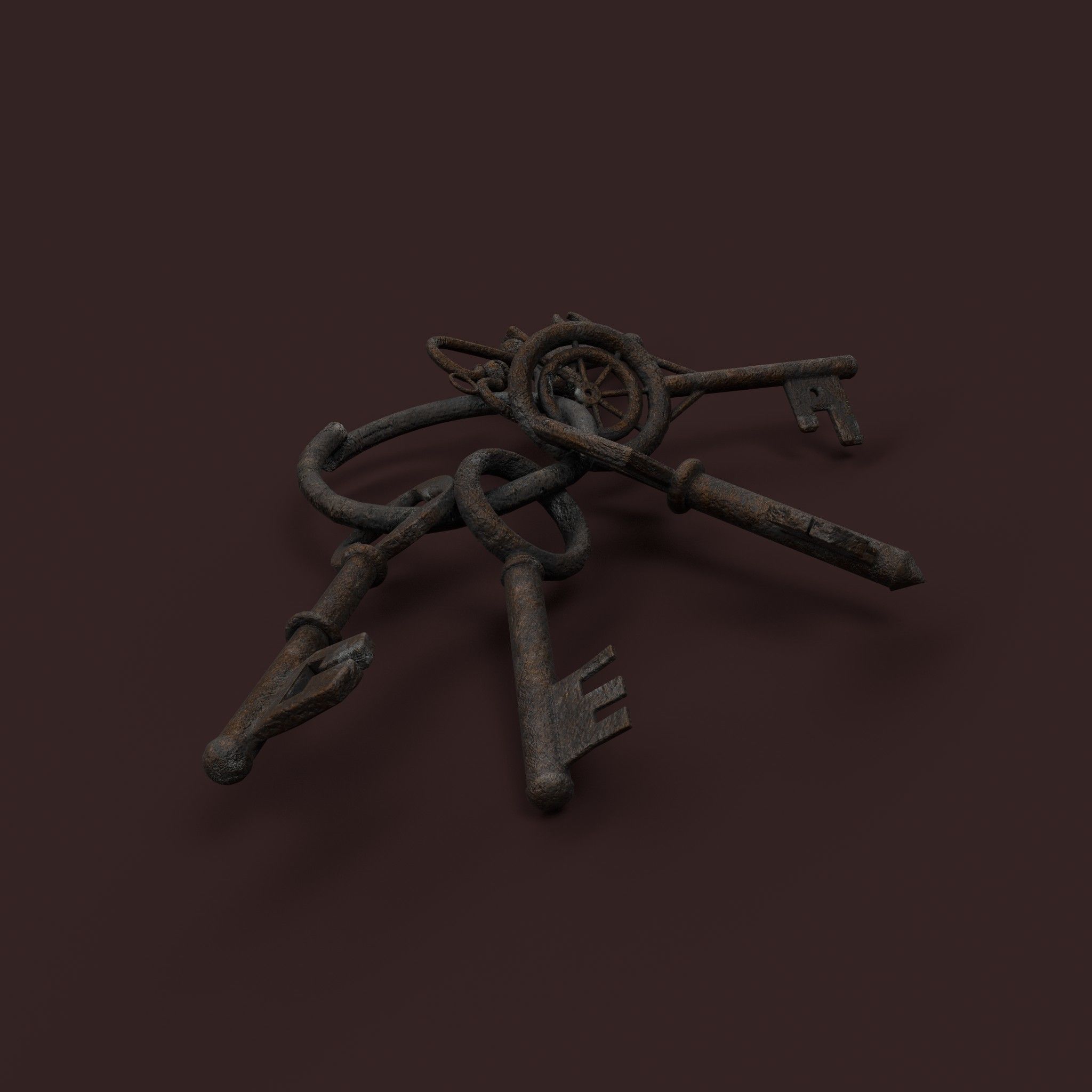Medieval Keys Ring of Keys 3D model | CGTrader