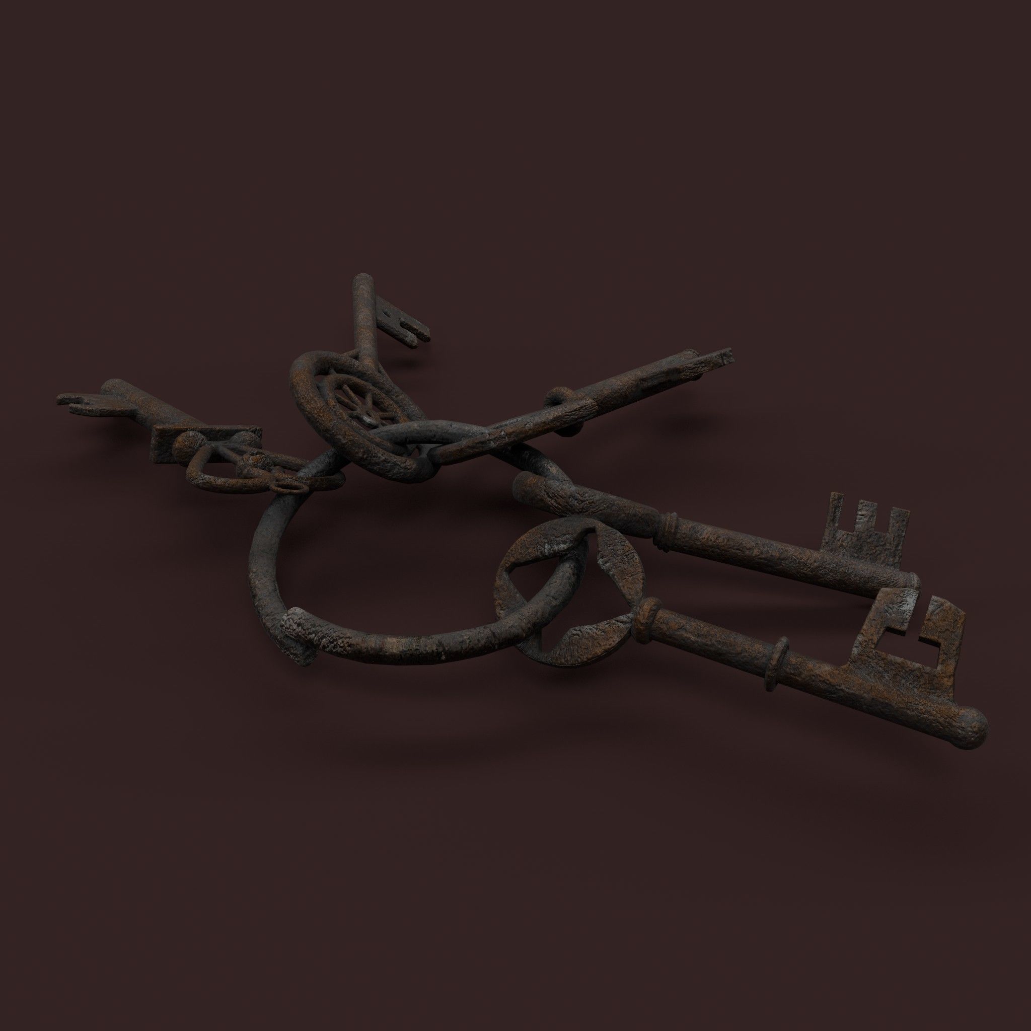 Medieval Keys Ring of Keys 3D model | CGTrader