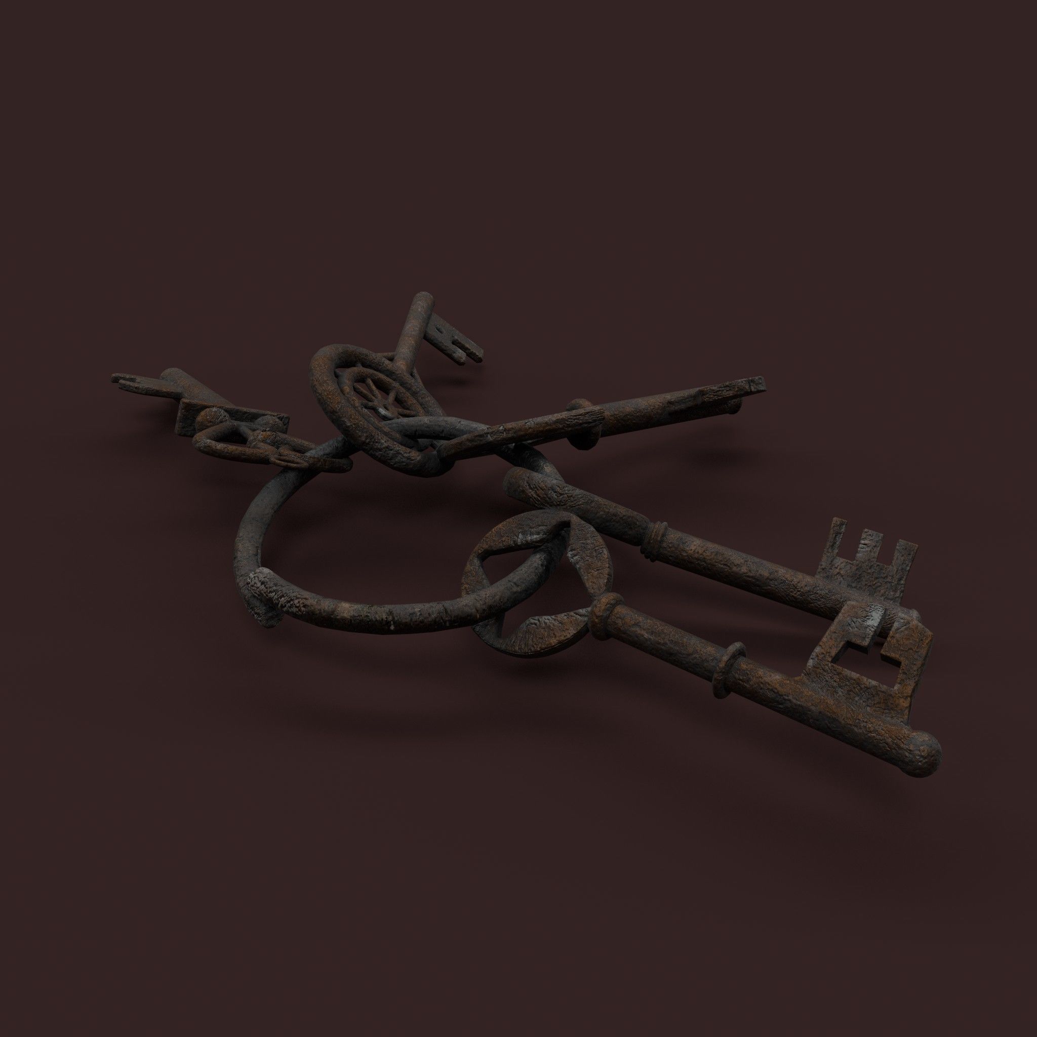 Medieval Keys Ring of Keys 3D model | CGTrader