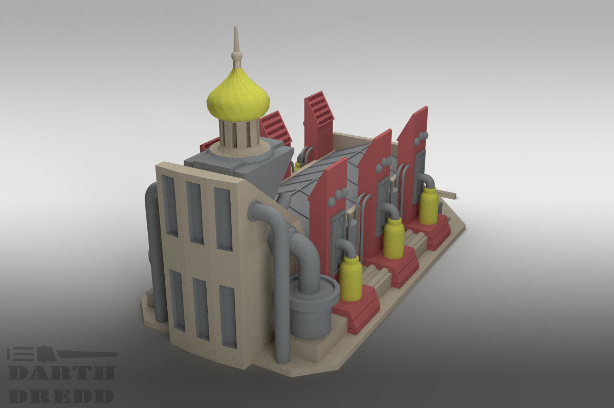 Red Alert 2 Soviet War Factory 3D model | CGTrader