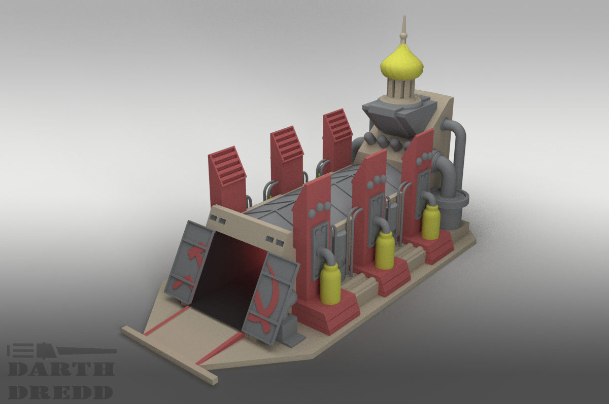 Red Alert 2 Soviet War Factory 3D model | CGTrader