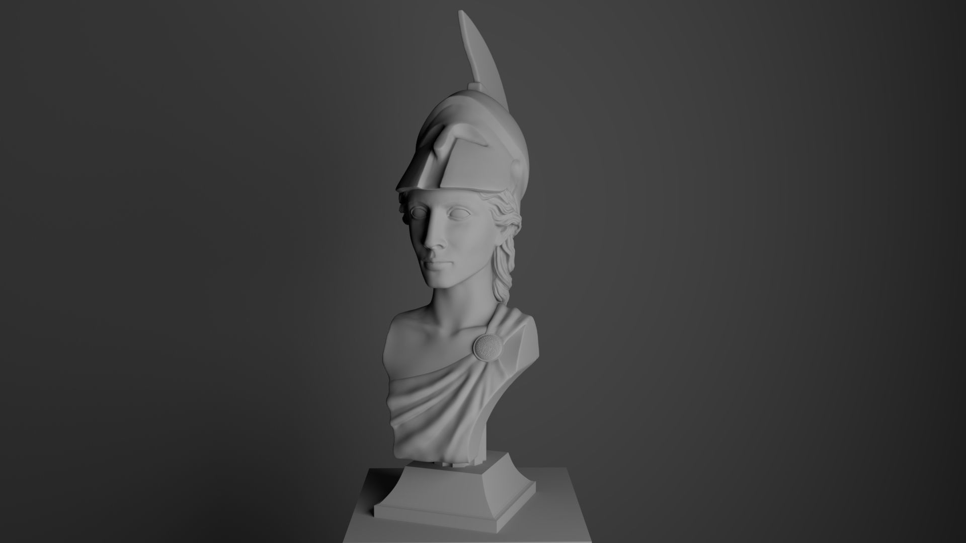 Hi-poly ancient Athena bust Greek sculpture 3D model 3D printable ...